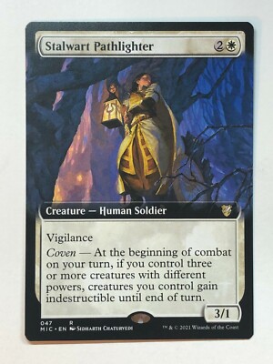 MTG Innistrad: Midnight Hunt Stalwart Pathlighter (Extended Art) 47 NM ...