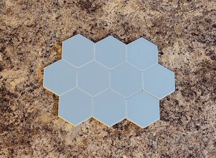 Blue Hexagonal Tiles