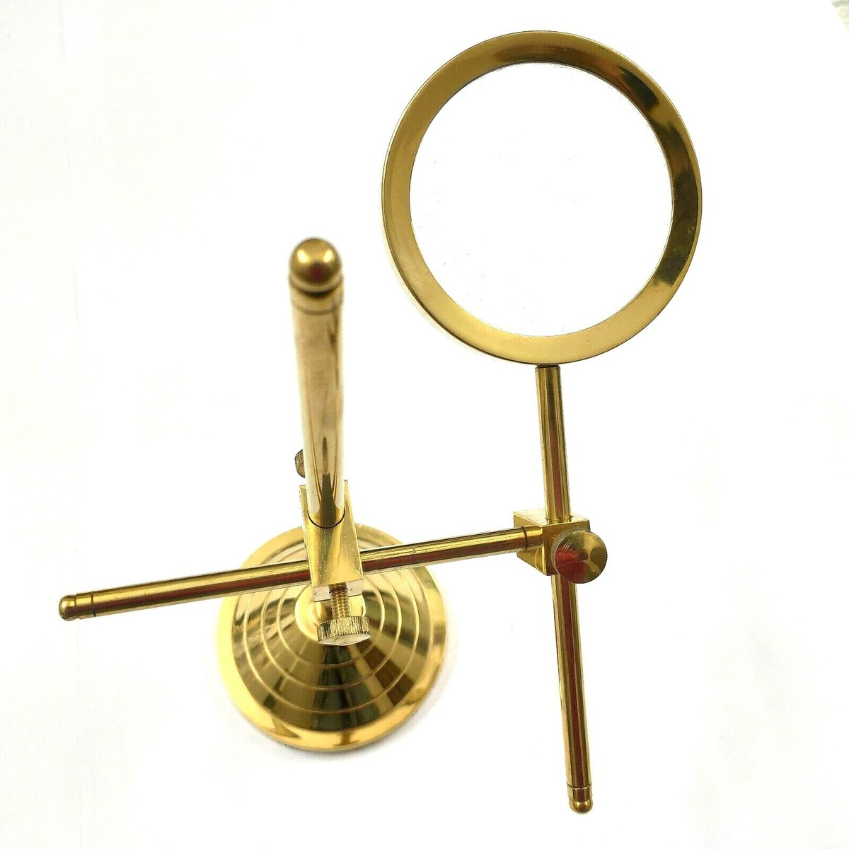 Antique Magnifying Glass On Stand