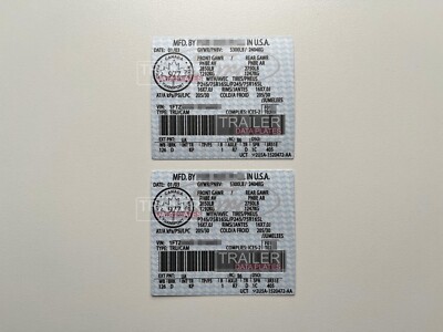 Ford Door Jamb Data Decal Permanent Sticker ID Tag Derated Custom ...