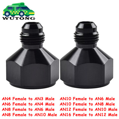 2pcs AN3 AN4 AN6 AN8 AN10 AN12 Female to Male Flare Reducer Fuel ...