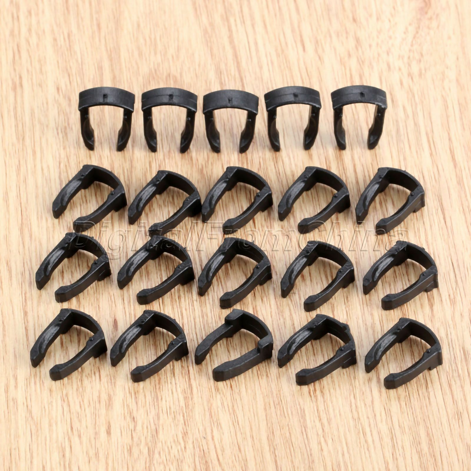 20x Car Fuel Filter Tubing Connector Fastener Clips Black For Octavia ...