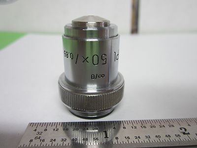 OPTICAL MICROSCOPE LEITZ GERMANY OBJECTIVE PL 50X INFINITY OPTICS BIN ...