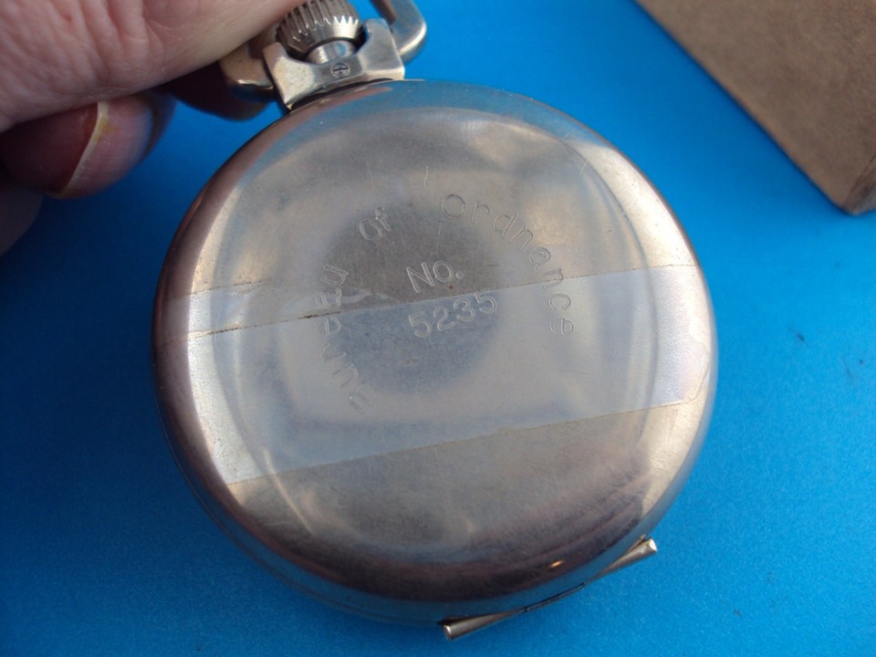 VINTAGE ELGIN TIMER WWII MILITARY STOP POCKET WATCH-BUREAU OF ORDNANCE ...
