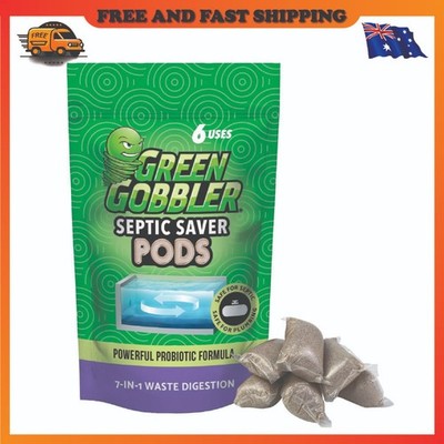 Green Gobber Septic Saver Tank Treatment 6 Pods | eBay Australia