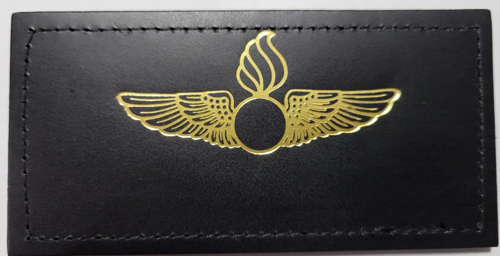 4" NAVAL ORDNANCE WINGS LEATHER NAME TAG FSS BLACK FLIGHT SUIT PATCH | eBay