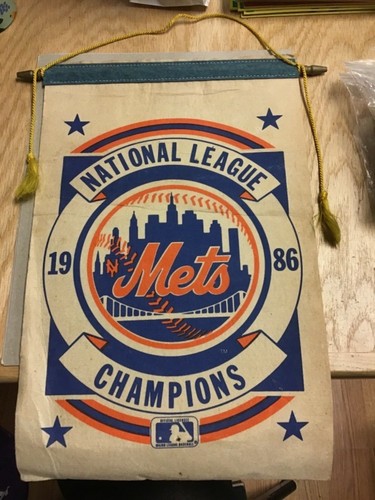 1986 New York Mets N.L. Champs Banner | eBay