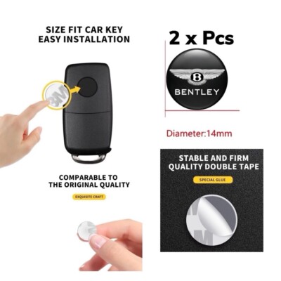 2x Bentley Car Keys Replacement Epoxy Sticker Logo | eBay UK