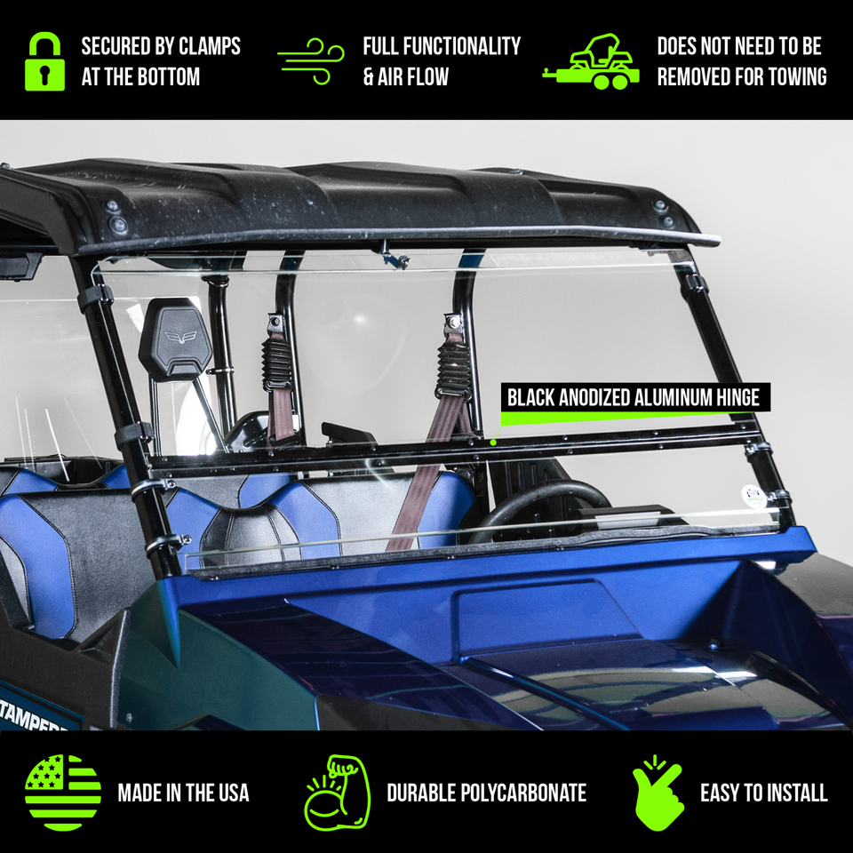 TERRARIDER TEXTRON STAMPEDE/HAVOC TILTING UTV WINDSHIELD - STD. 3/16 ...