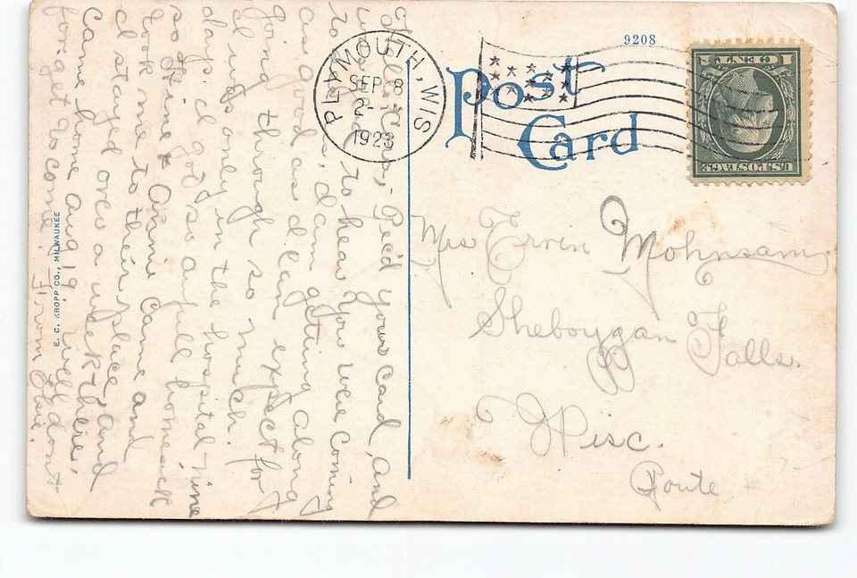 Ambrose School Fond Du Lac Wisconsin WI WB Postcard Vtg Posted 1923 | eBay