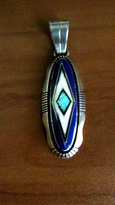 NEW NATIVE AMERICAN NAVAJO GILBERT NELSON PENDANT W/MULTI STONES SIGNED ...