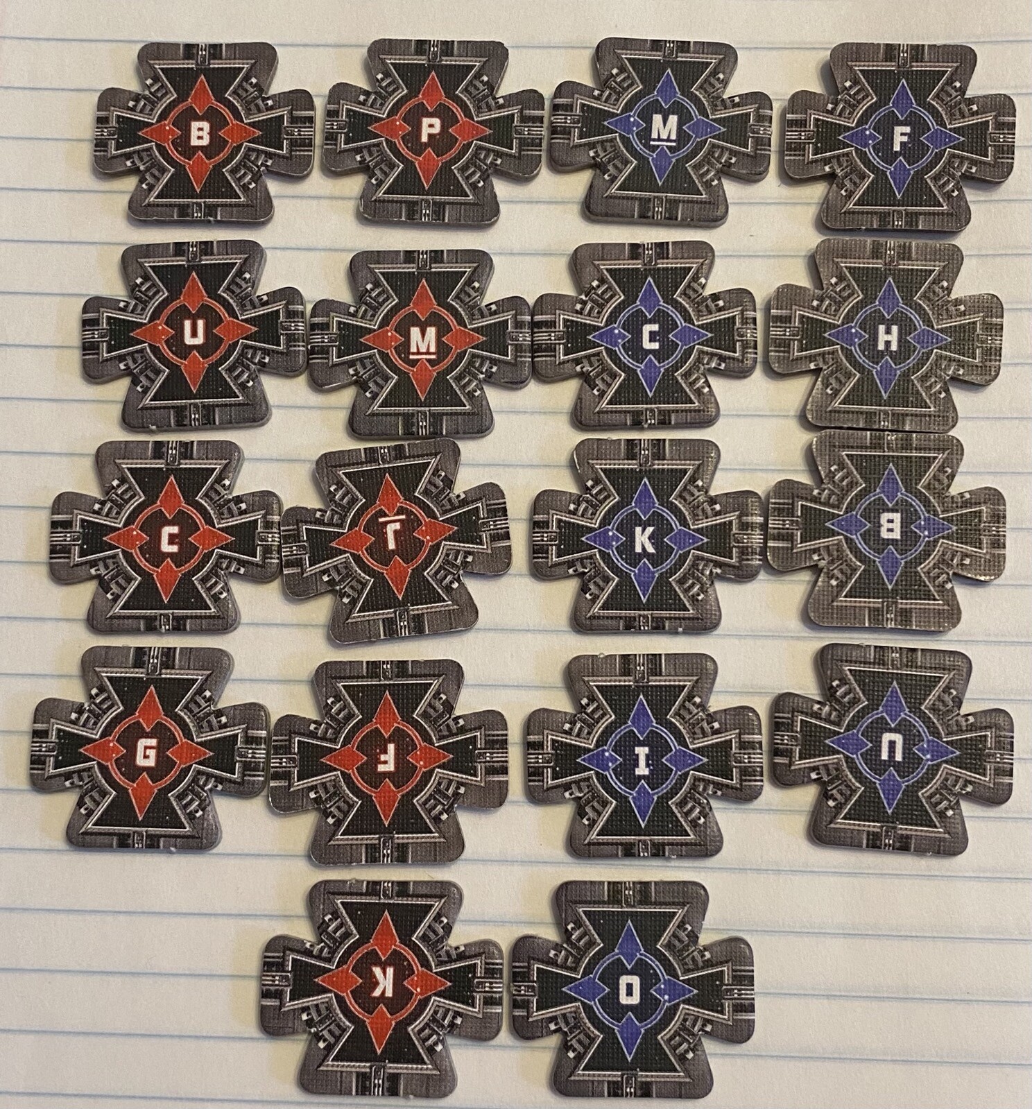 Fantasy Flight Star Wars X-Wing Miniatures Game 18 Red Blue Target ...