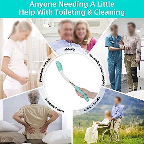 2Pack Long Reach Comfort Wipe Wand Toilet Self-Tissue Aids for Elderly ...