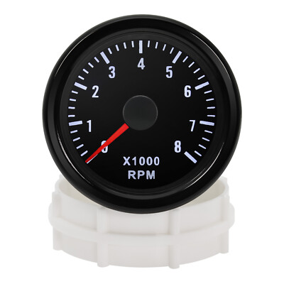 2 inch 52mm Electrical Tachometer Tacho Gauge Meter for 0-8000 RPM LED ...