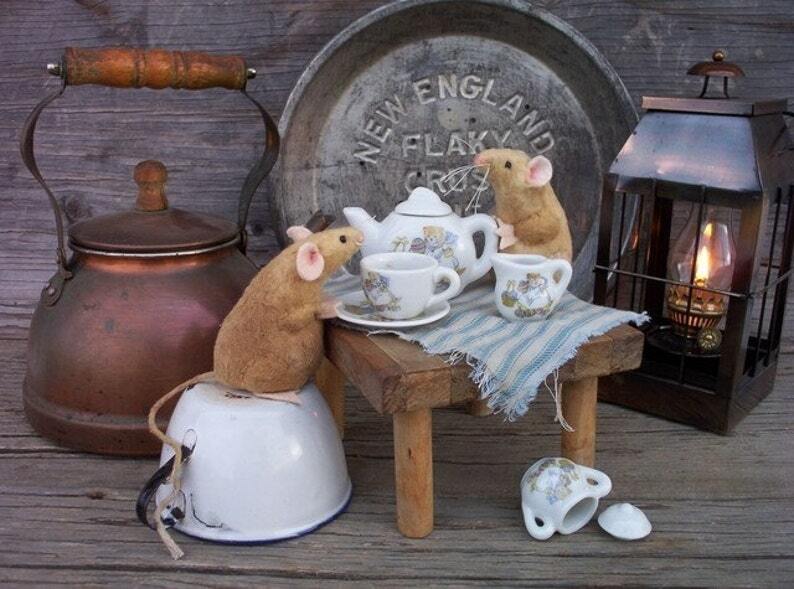 Primitive 3 Styles 4" Rustic Mouse Mice Paper Sewing Pattern Easy to ...