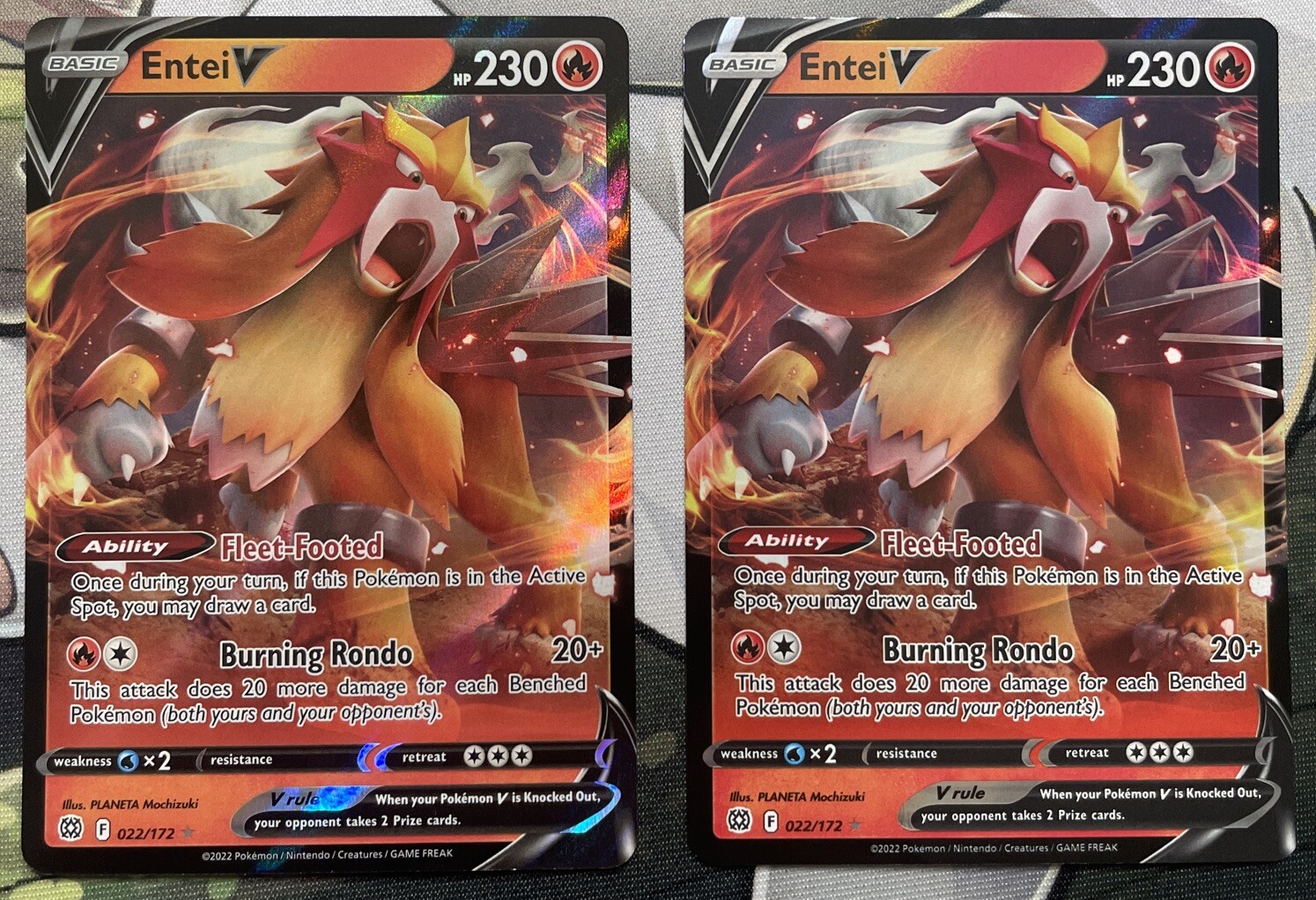 Entei V 22/172 Brilliant Stars Pokemon X2 TCG NM Ships Next Day | eBay