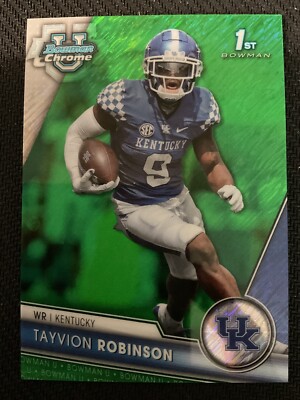 Tayvion Robinson 2023 Bowman Chrome U Green Shimmer Refractor RC #57/99 ...