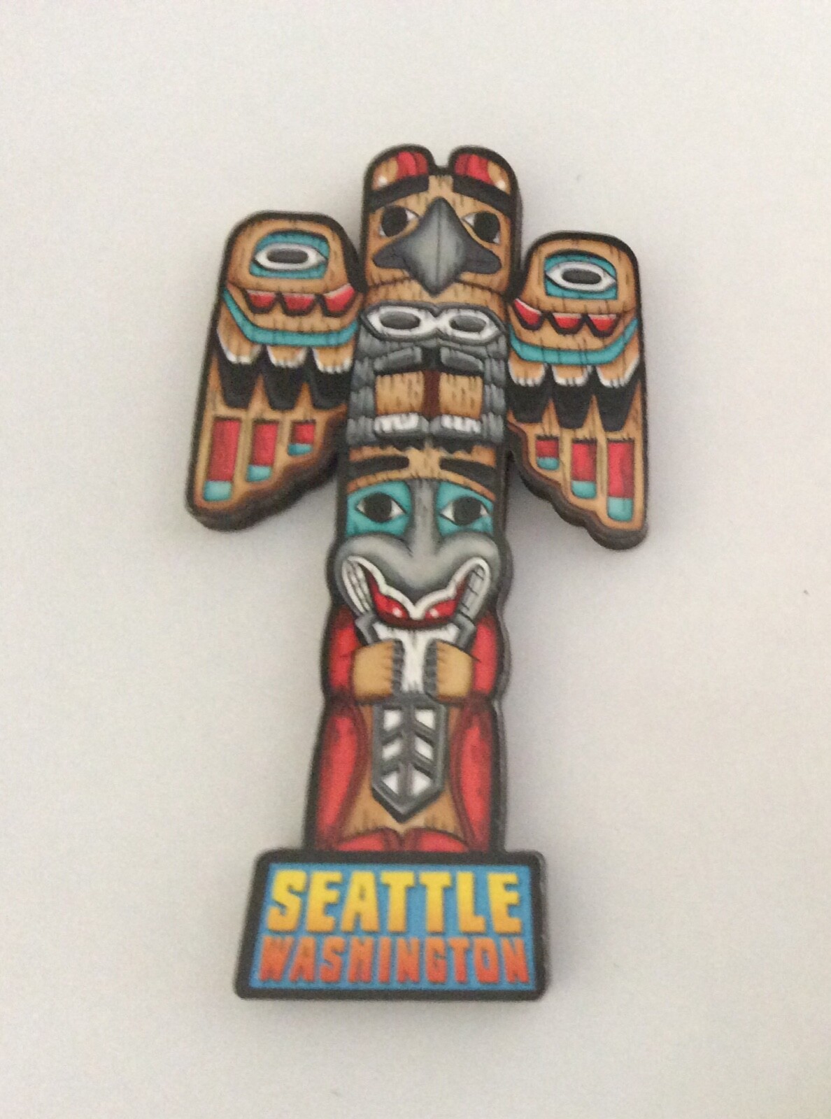 Seattle Washington Totem Pole Wood Fridge Magnet | eBay