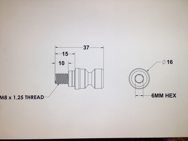 LANG STYLE QUICK POINT CLAMPING STUDS 16mm for 52mm receiver's 4 piece ...