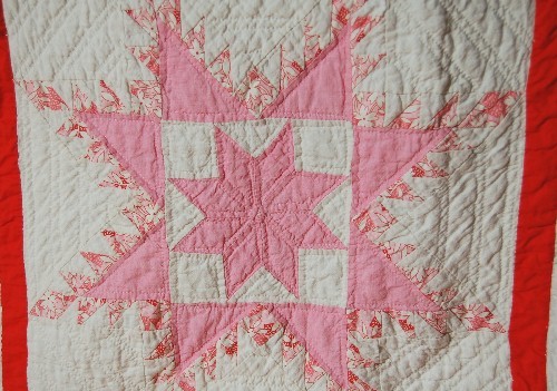 GORGEOUS Vintage 30's Feathered Star Snowflake Garden Maze Antique ...
