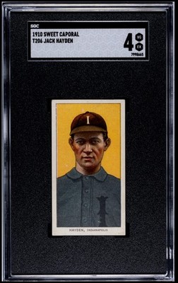 1909-11 T206 White Border Jack Hayden Sweet Carpo350 Indianapolis ML ...