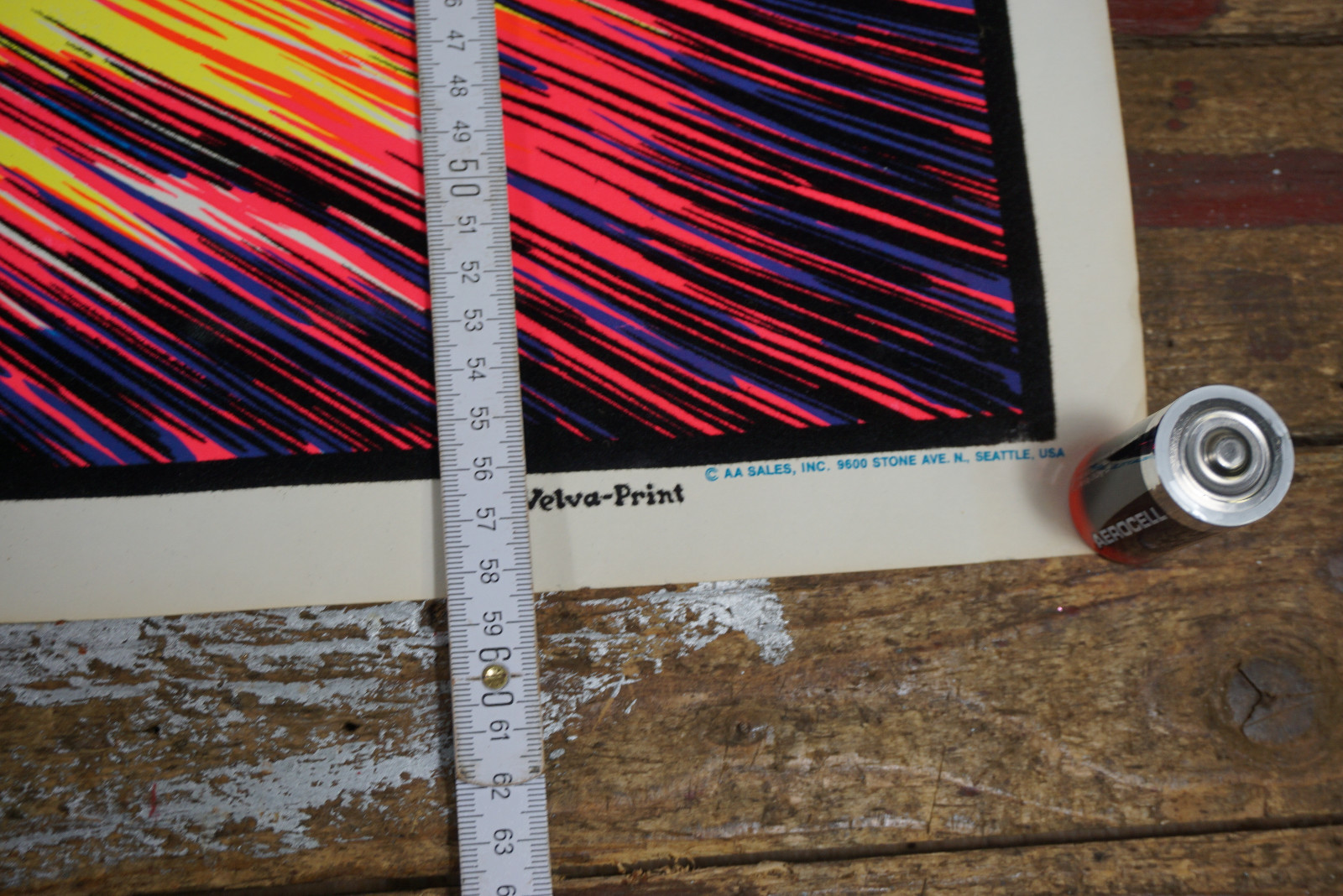 Original Velva Print DEVIL RIDER Blacklight Schwarzlicht Poster 70er ...