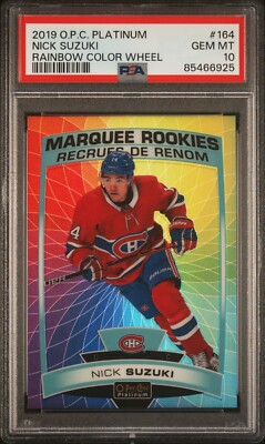 2019-20 OPC PLATINUM RAINBOW COLOR WHEEL MARQUEE ROOKIES NICK SUZUKI ...