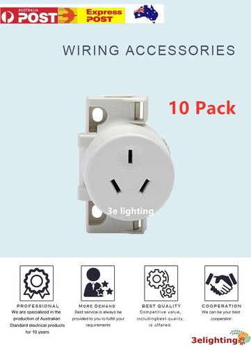 NEW 10 x Quick Connect Surface Socket Outlet Plug Base 250VAC 10 Amp ...