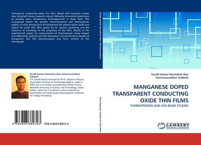 Manganese Doped Transparent Conducting Oxide Thin Films von Sarath ...