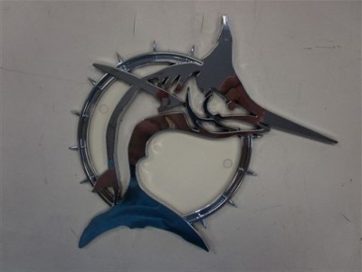 MARLIN PLASTIC ADHESIVE PLAQUE 8 1/4" X 7 3/4" MARINE BOAT | eBay