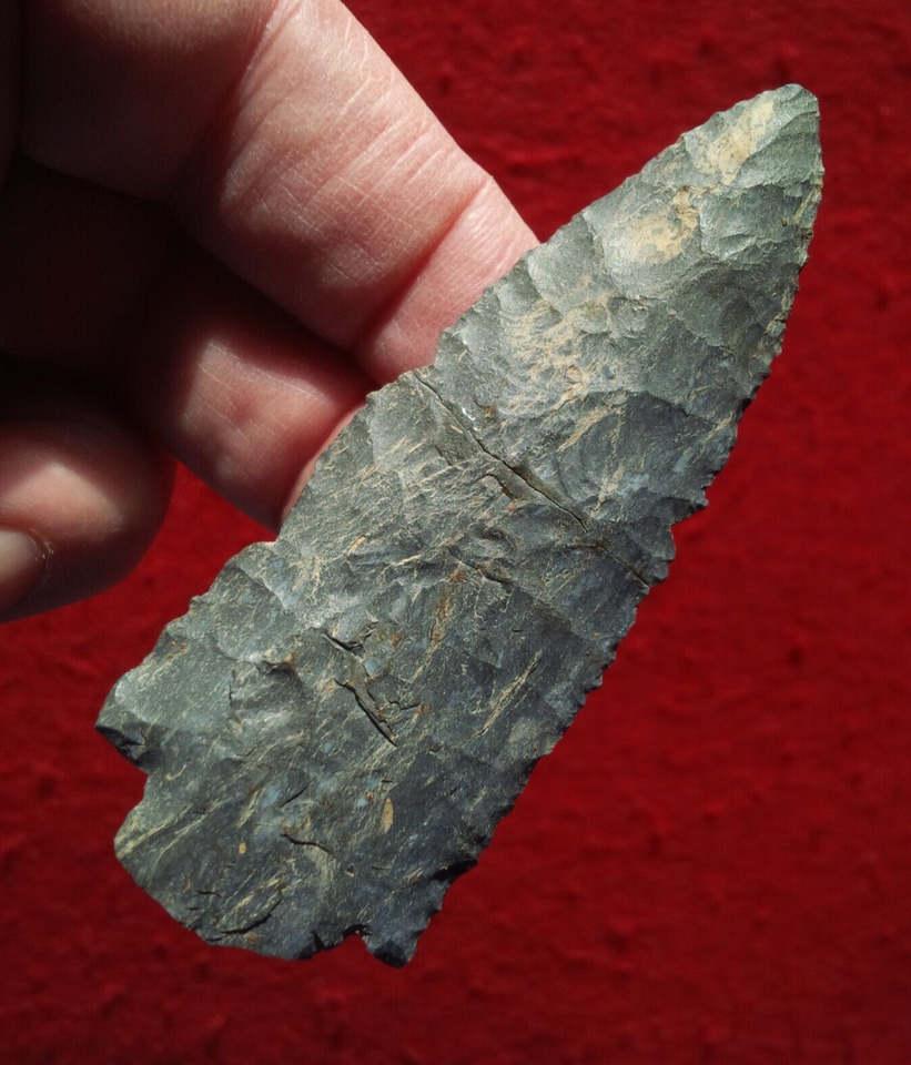 NICE 3-7/16" EVA INDIANA ARROWHEAD Authentic Indian Artifact AUTHENTIC ARROWHEAD | eBay