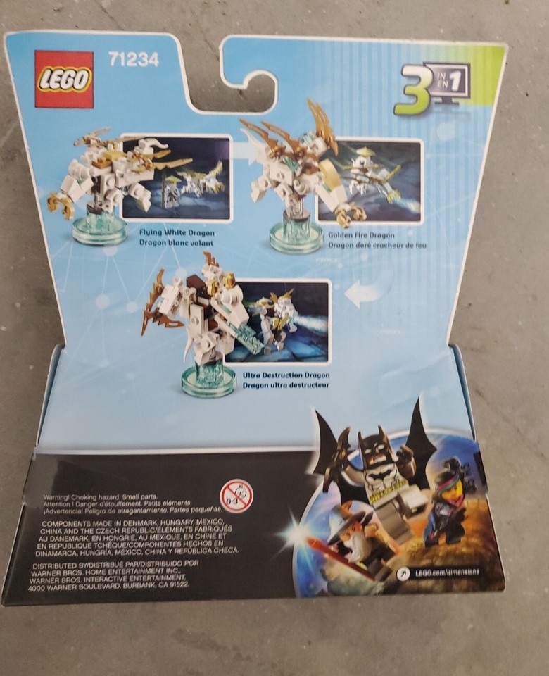 LEGO DIMENSIONS The Movie Fun Pack Sensei Wu Ninjago White Dragon 71234 ...