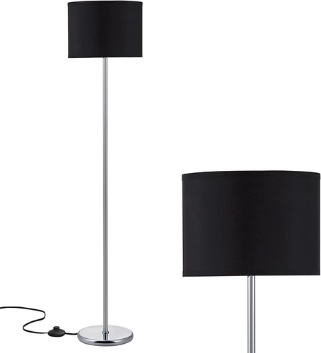 Black Floor Lamp for Living Room Modern Floor Lamp with Shade Tall ...