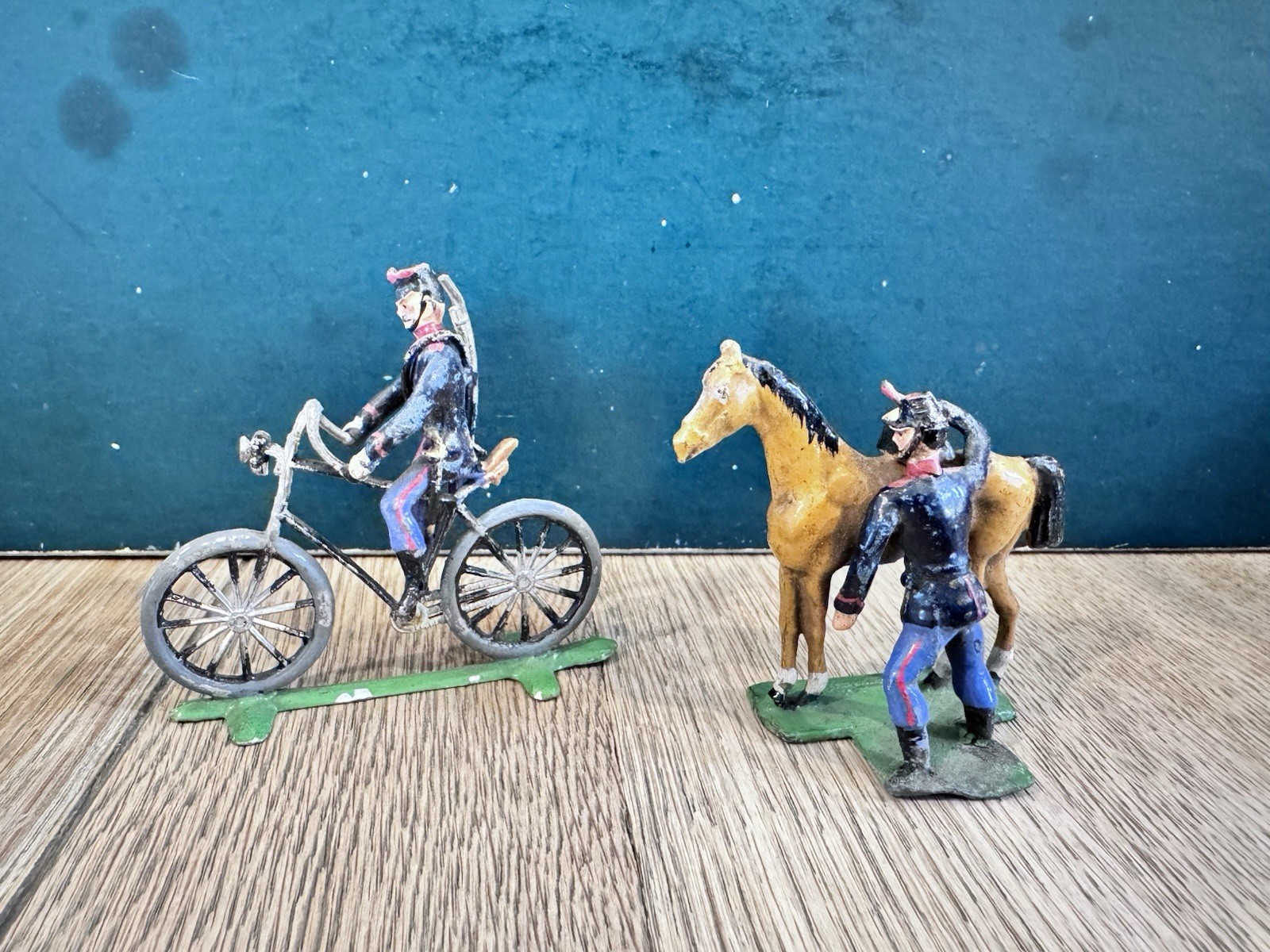 Heyde: French Bicyclist And Cavalryman. Pre War c1900. 48mm Scale ...