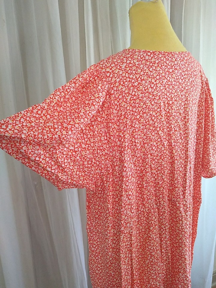 Old Navy Womens Size 3X Dress Short Sleeve Orange Floral Sundress ...