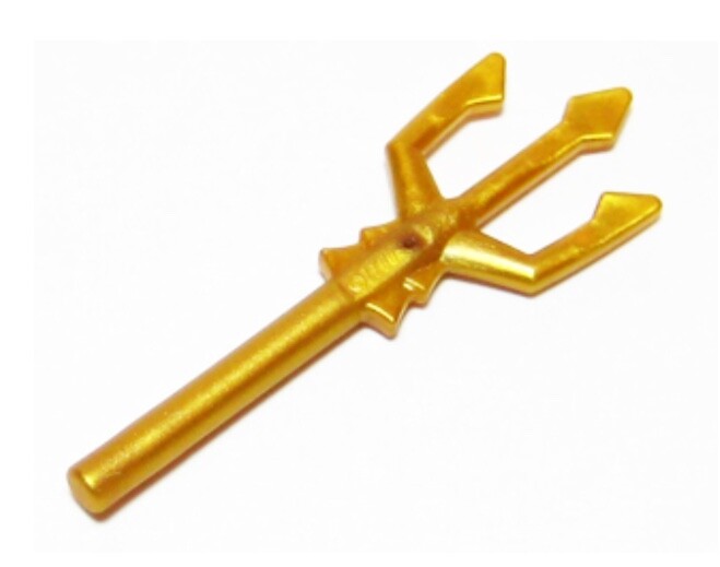 LEGO 6 X Pearl Gold Minifigure Weapon Trident Part 92289 92290 for sale ...