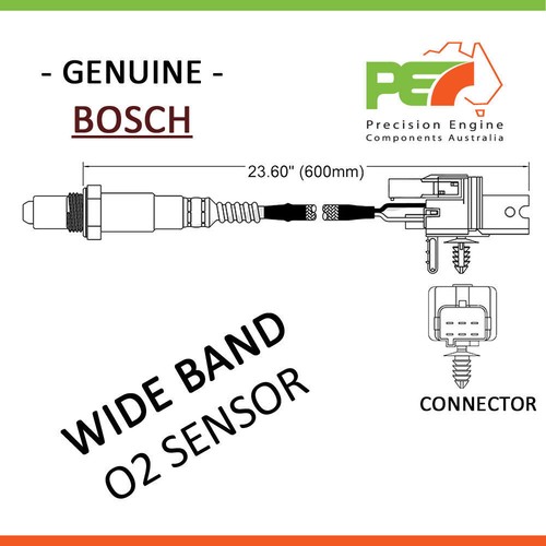 1x Brand New * BOSCH * LSU 4.2 5-Wire 600mm Wide Band Oxygen Sensor O2 ...