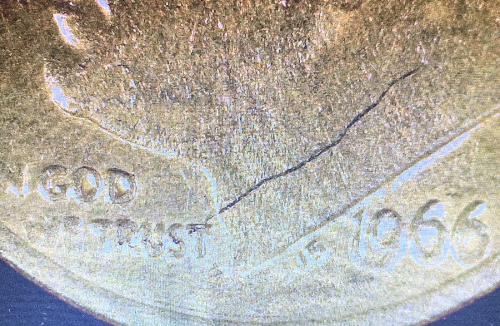 1966 Roosevelt dime no mint mark, Distorted Lettering/errors Thru Out ...