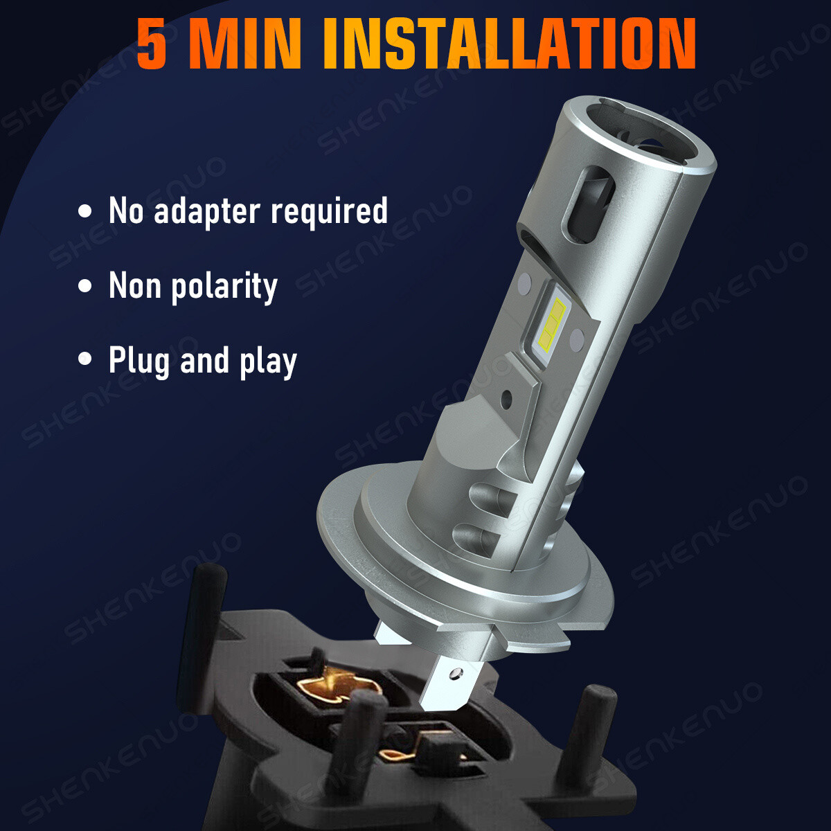 For Bmw 5 Series F10 F11 2x H7 Led Headlights Bulb Xenon White Low Dip ...