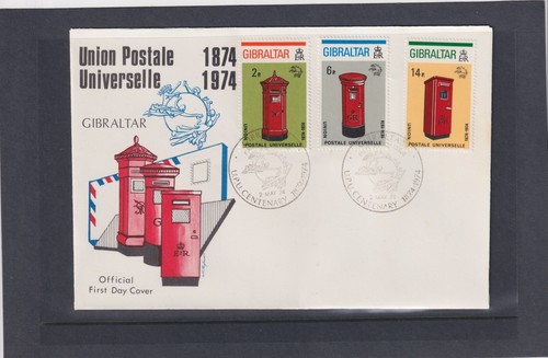 GIBRALTAR 1974 U.P.U. POST BOXES FIRST DAY COVER. | eBay