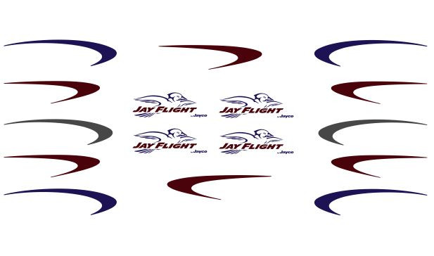 JAY FLIGHT RV JAYCO CAMPER WHEEL TRAILER DECALS STICKERS SET FULL 1A | eBay