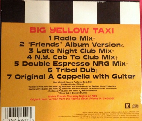 Big Yellow Taxi [Maxi Single] by Joni Mitchell (CD, Dec-1995, Reprise ...