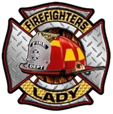 FIREFIGHTERS LADY BUMPER STICKER - FD HELMET STICKER/DECAL BUMPER ...