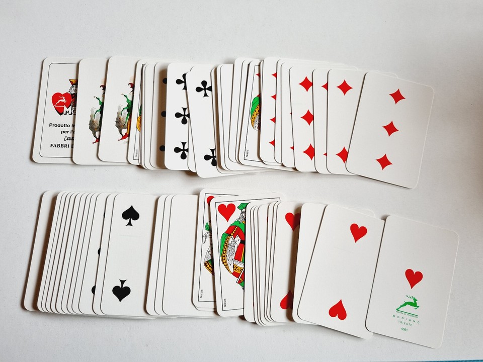 Cards For Game Modiano Baccara Plasticate Vintage Original Playing ...