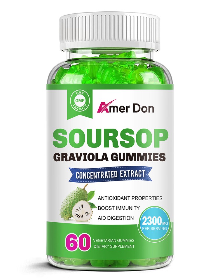 Graviola Capsules 2300mg 120 Pure Natural Soursop Capsules Leaves fruit ...