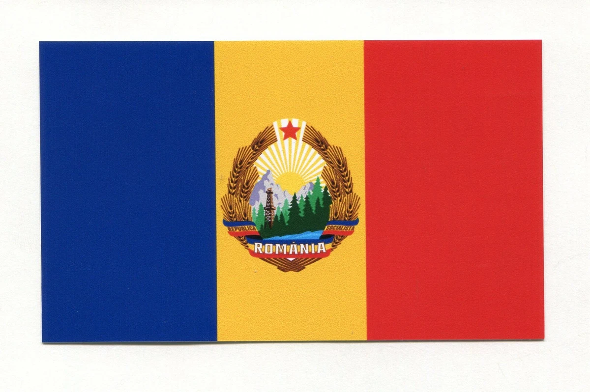 Romania Flag Sticker (3 Pack) by DCM Solutions (4W x 2.67H) 並行輸入-