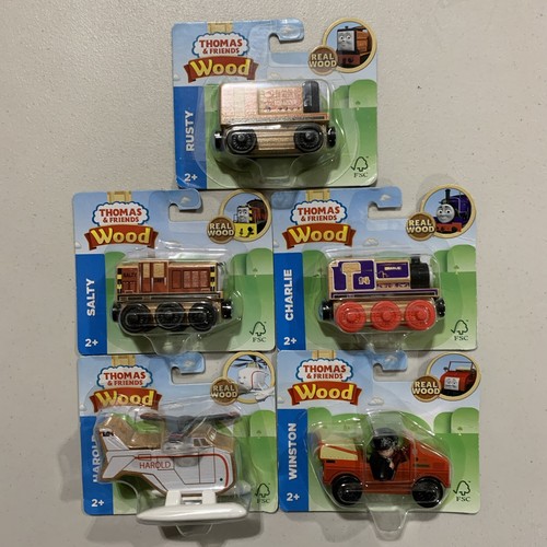Thomas & Friends Real Wood Rusty Salty Charlie Harold Winston Train Lot ...
