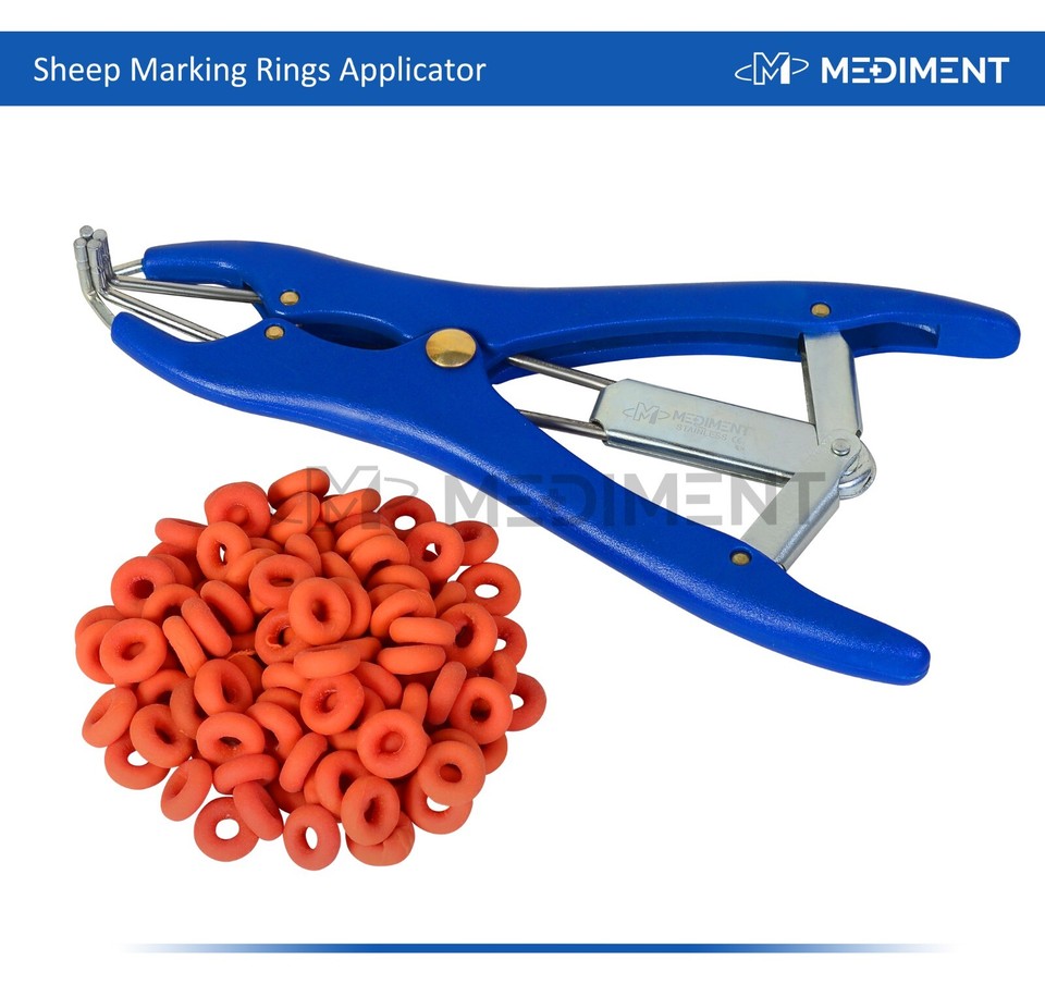 NEW Elastrator Castration Pliers +100 FREE Rubber Rings Applicator Pewter Steel | eBay