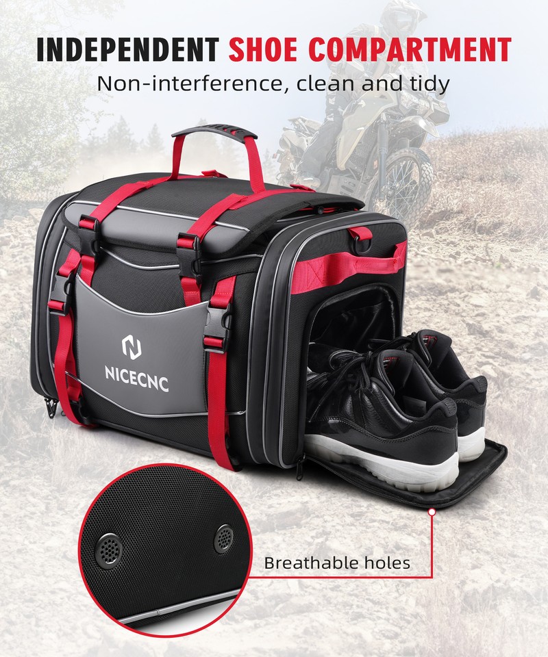 53L Motorcycle Top Bag Tail Bag Luggage Rack Scooter Trunk Storage Bag ...