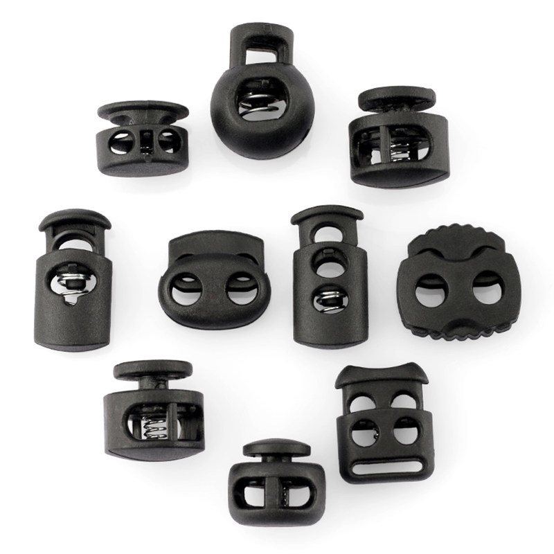 Single Double Hole Cord Lock Toggle Spring Buckle Rope Cord Lock Up End ...